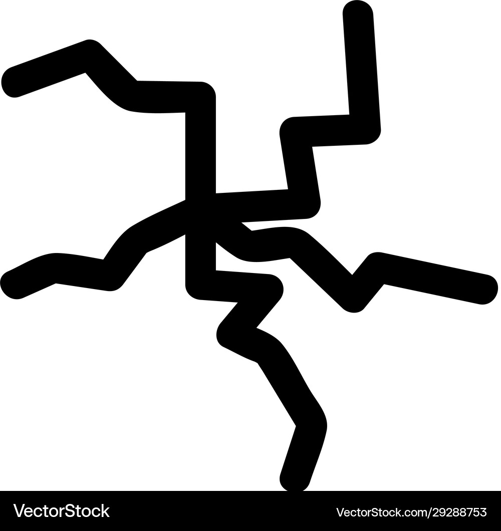 Crack icon isolated contour symbol Royalty Free Vector Image