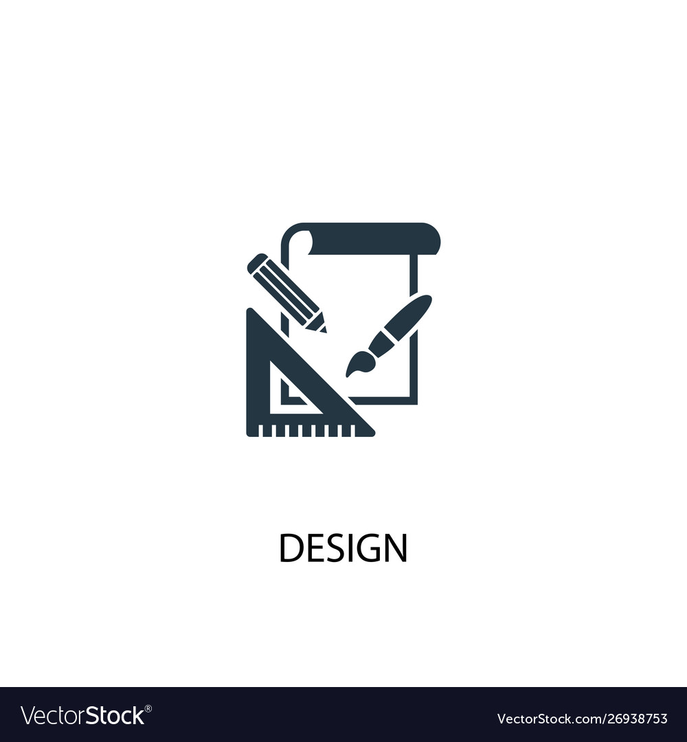 Design icon simple element Royalty Free Vector Image