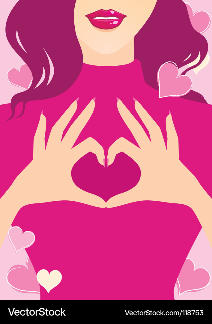 Heart Hands Romance Royalty Free Vector Image - VectorStock
