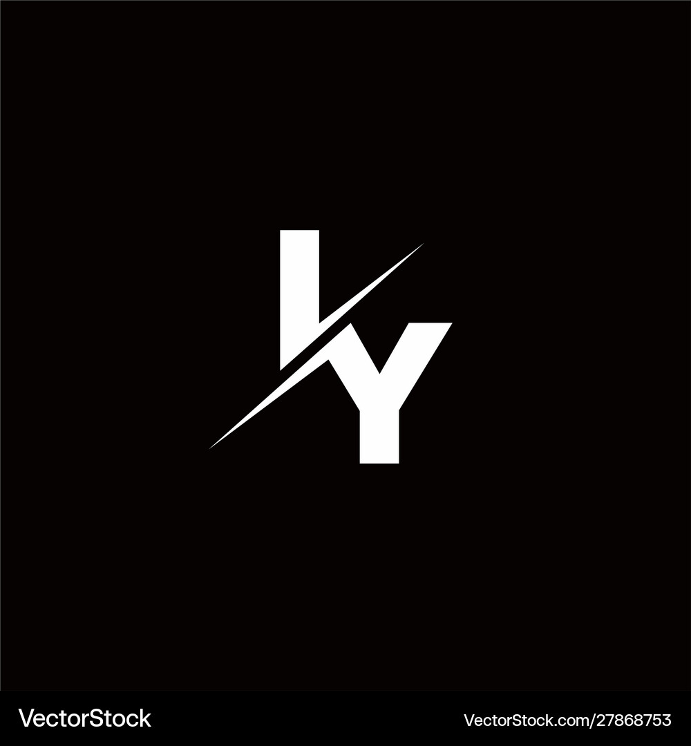 Iy logo letter monogram slash with modern Vector Image