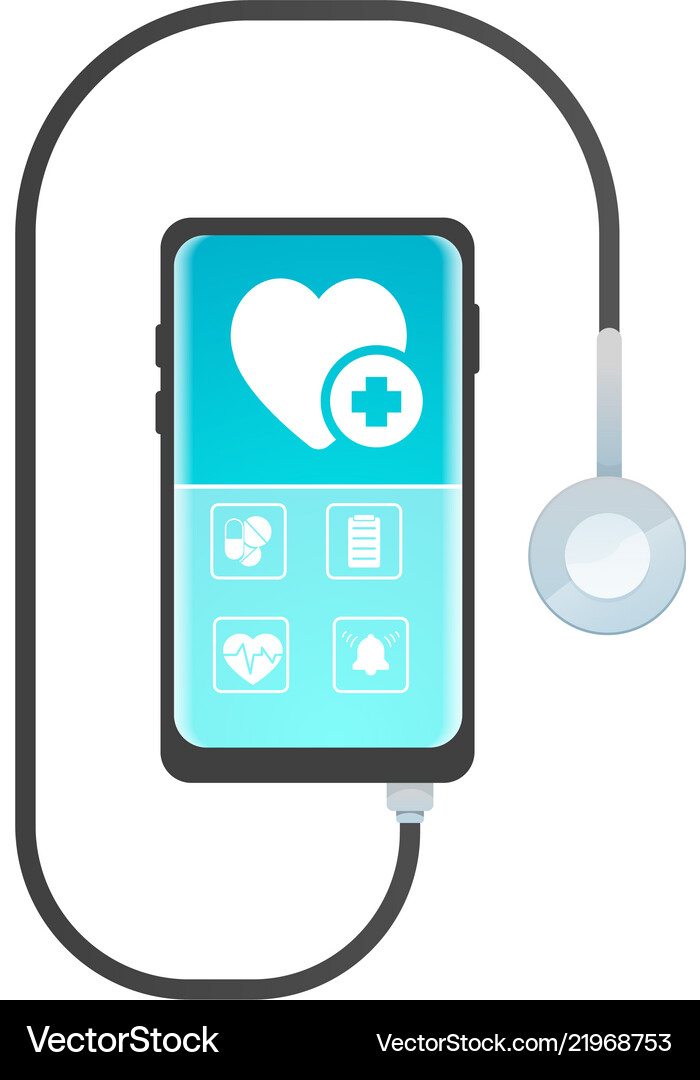 Mobile Healthcare App Royalty Free Vector Image