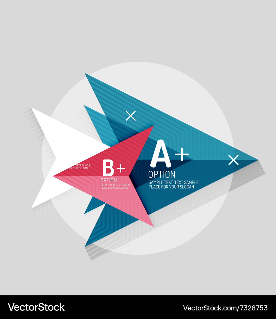 Paper style abstract geometric shapes Royalty Free Vector