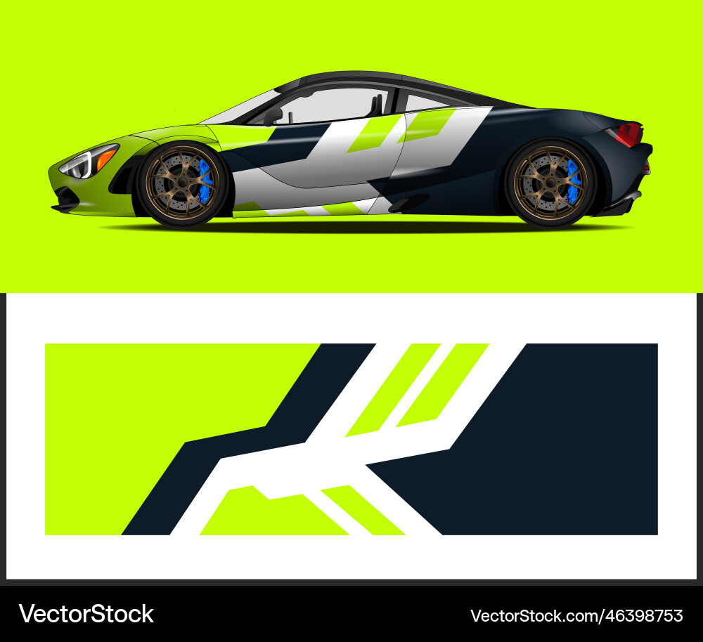 Vinyl sticker design car wraps vehicle Royalty Free Vector