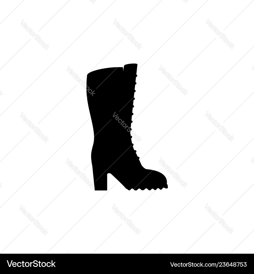 Women boots icon black on white background Vector Image