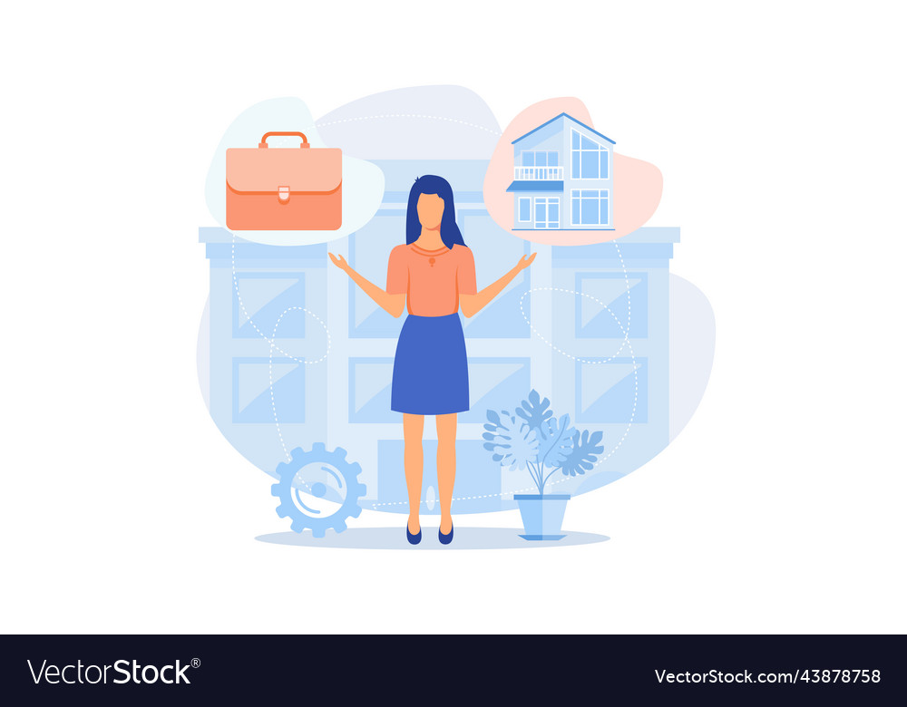 Balancing work and family work and life balance Vector Image