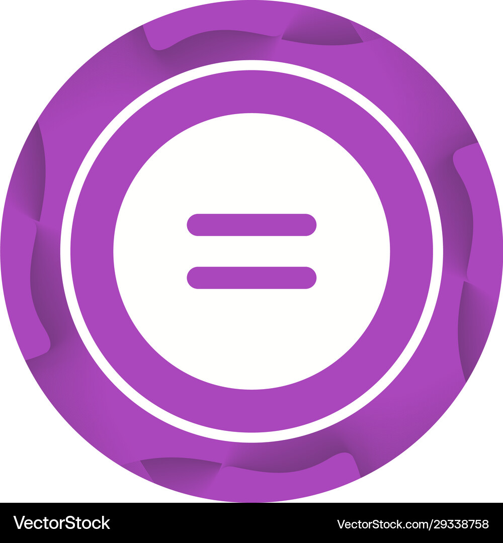 Beautiful equal to symbol glyph icon Royalty Free Vector