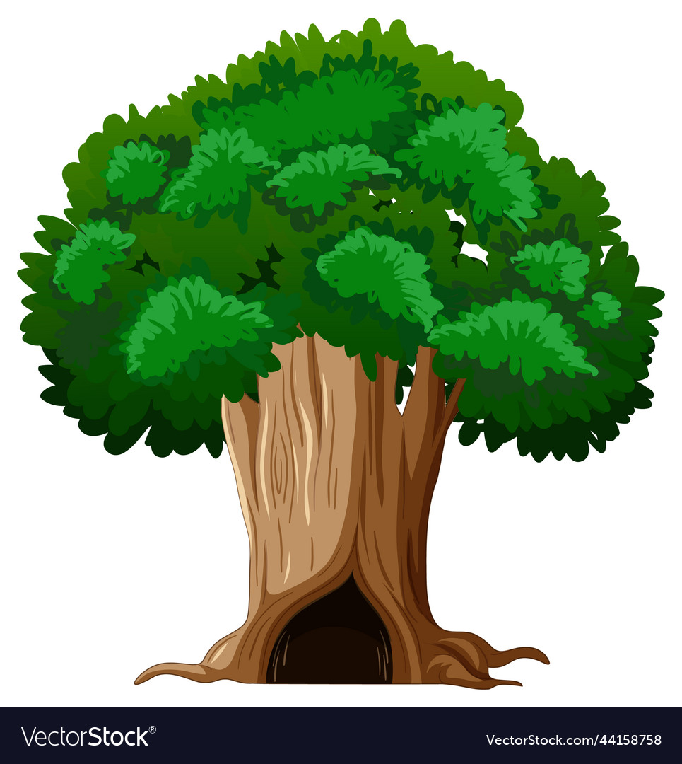 Big tree isolated cartoon Royalty Free Vector Image Big tree isolated cartoon Royalty Free Vector Image