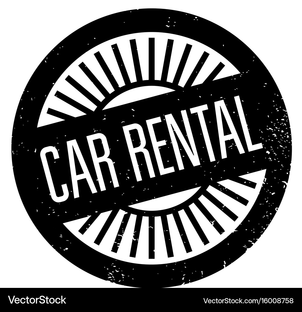 Car rental rubber stamp Royalty Free Vector Image