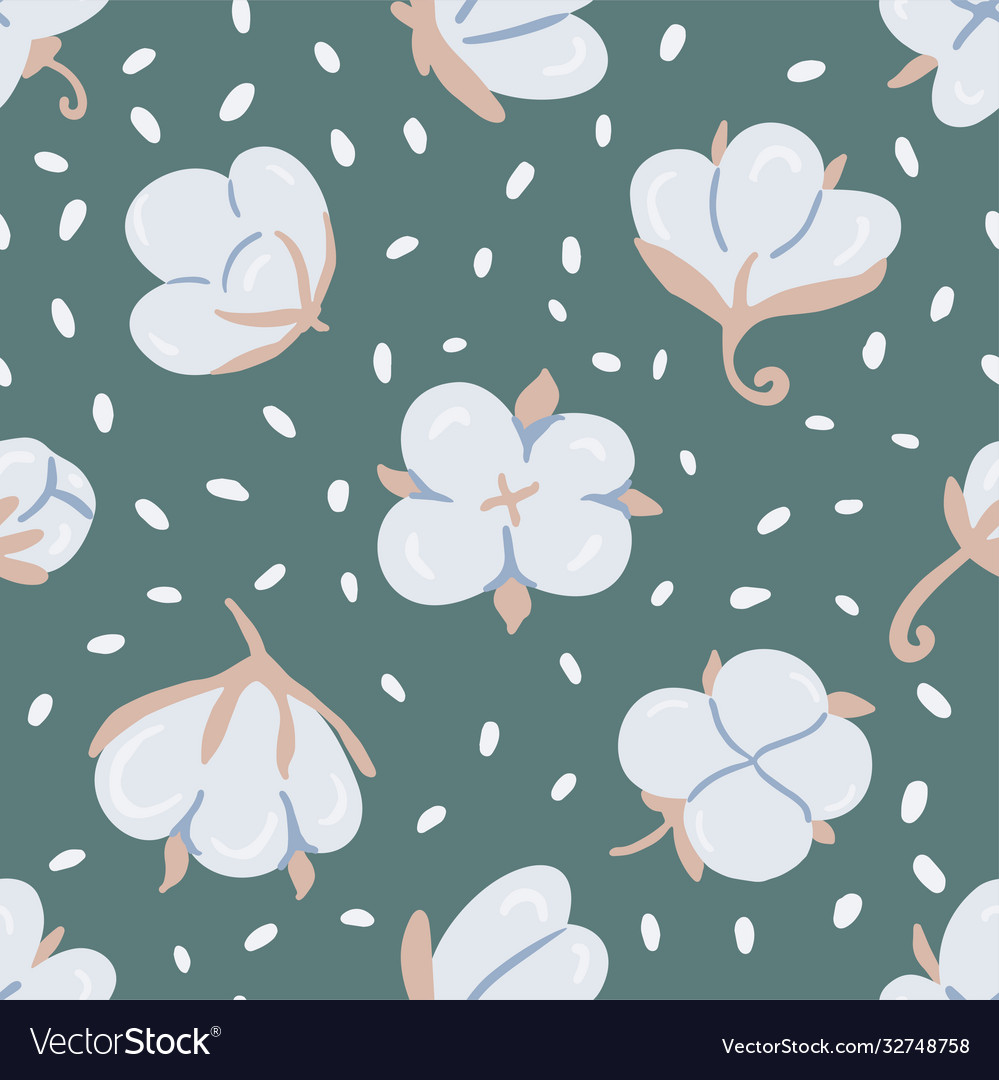 Cotton pattern Royalty Free Vector Image - VectorStock