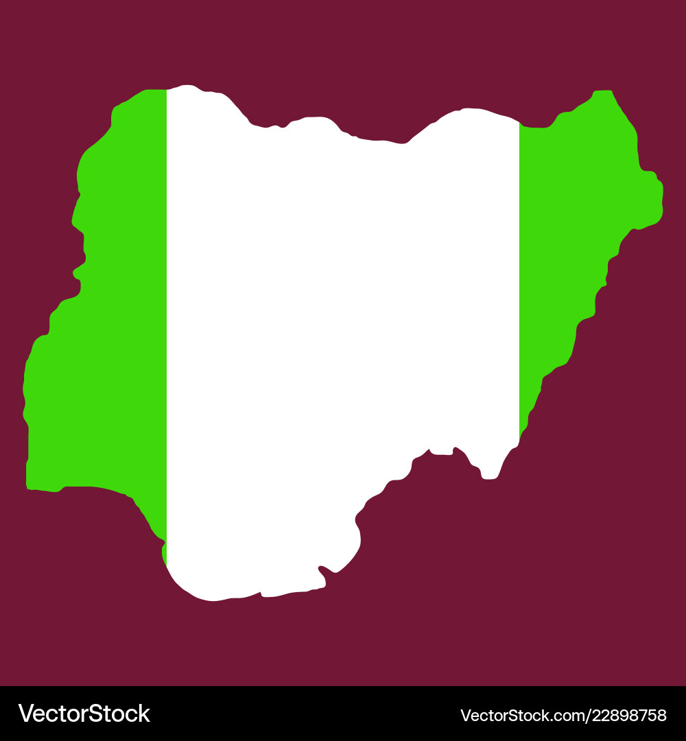 Detailed nigeria map Royalty Free Vector Image