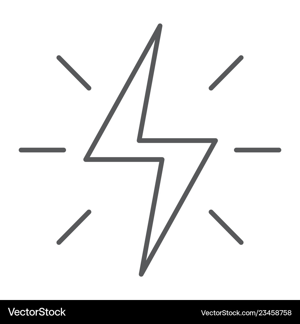 Energy thin line icon electric and power Vector Image