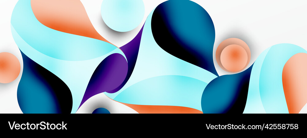 Geometric round shapes and circles abstract Vector Image