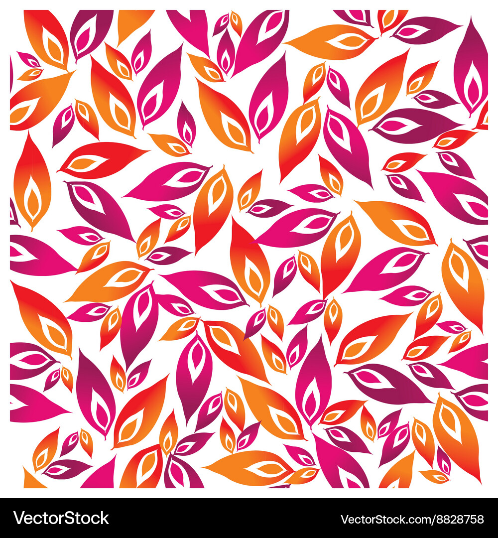 Leavesfruits and Flowers seamless pattern Vector Image