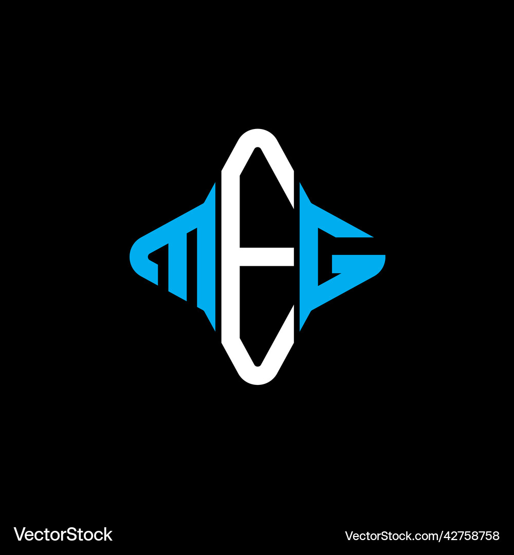 Meg letter logo creative design with graphic Vector Image