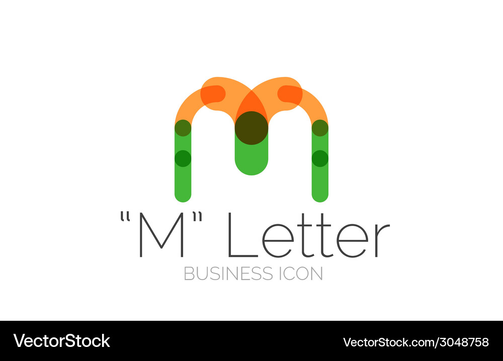 Minimal font or letter logo design Royalty Free Vector Image