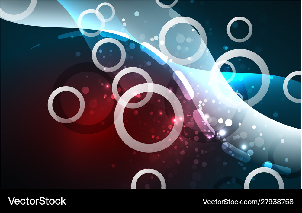 Neon light glowing effect modern blue shiny neon Vector Image