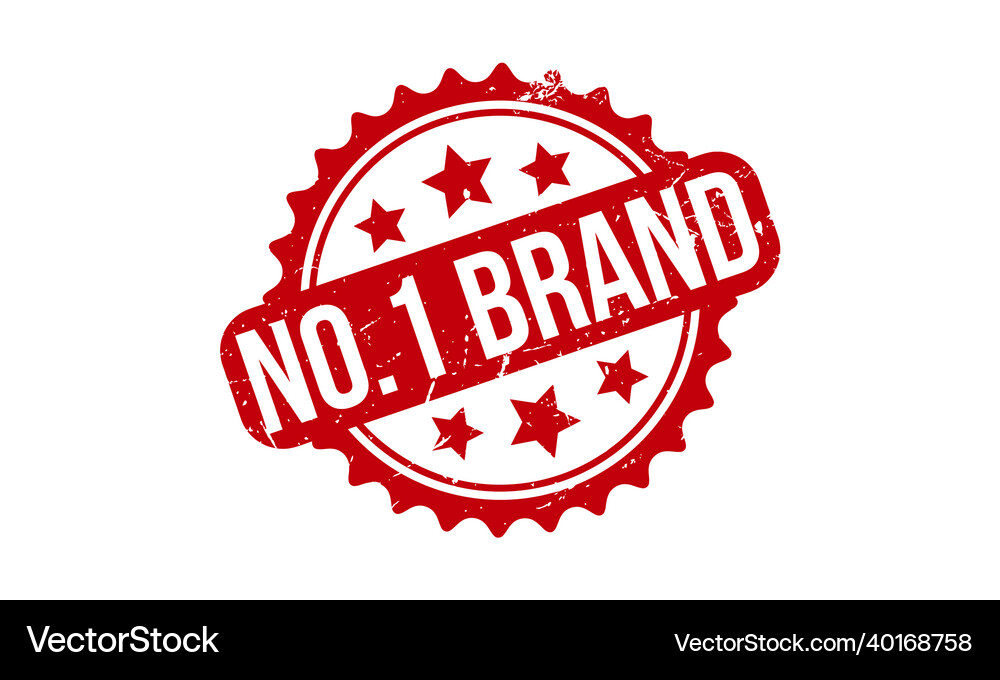 No1 brand rubber stamp red Royalty Free Vector Image