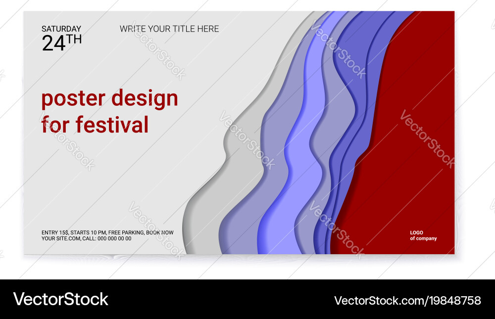 Poster design for festival abstract pattern Vector Image