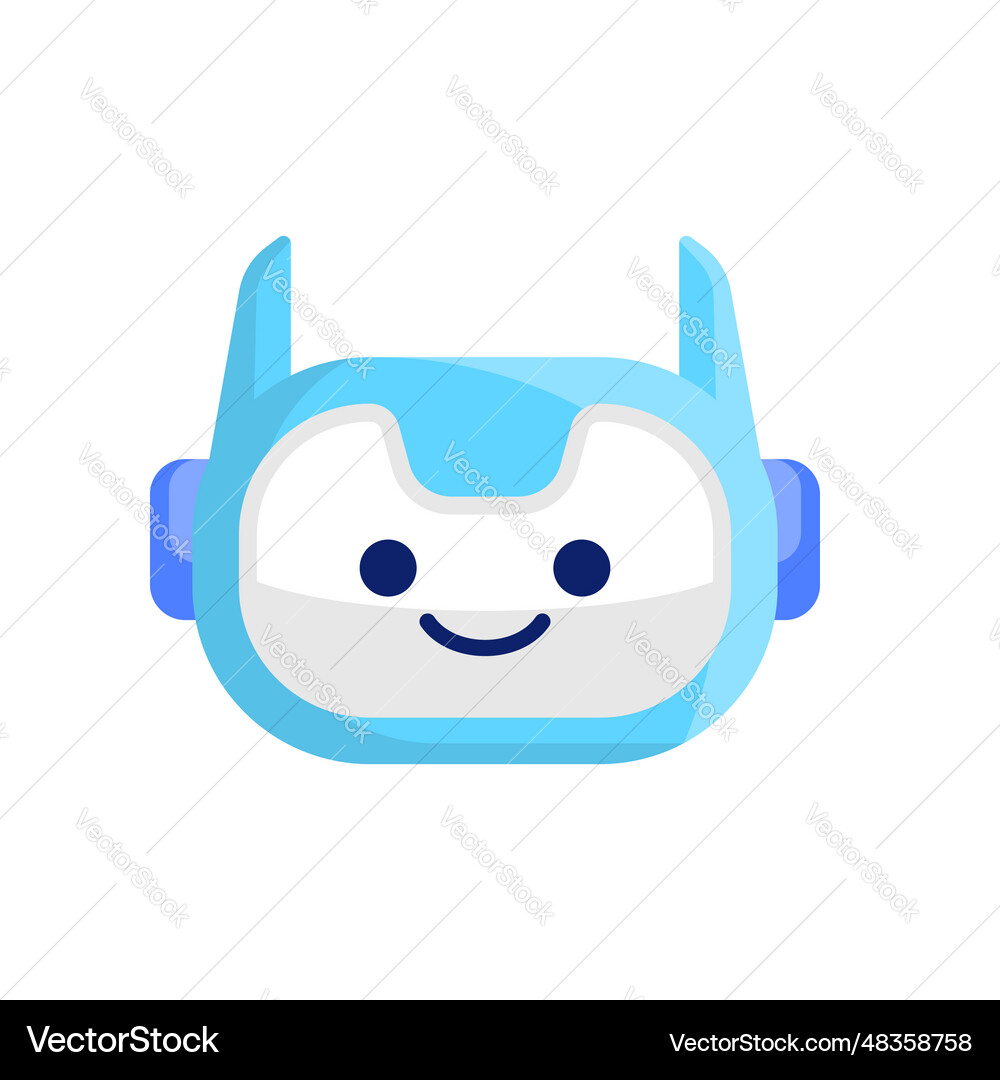 Robot head avatar design cartoon icon Royalty Free Vector