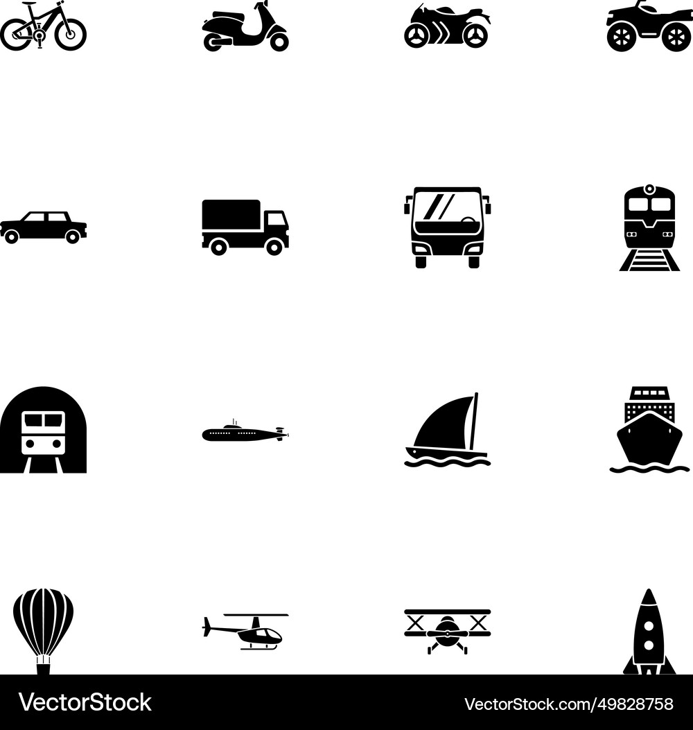 Transport icon - expand to any size change Vector Image
