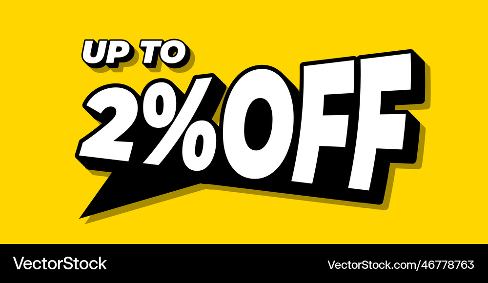 2 sale promotion bubble chat template design Vector Image