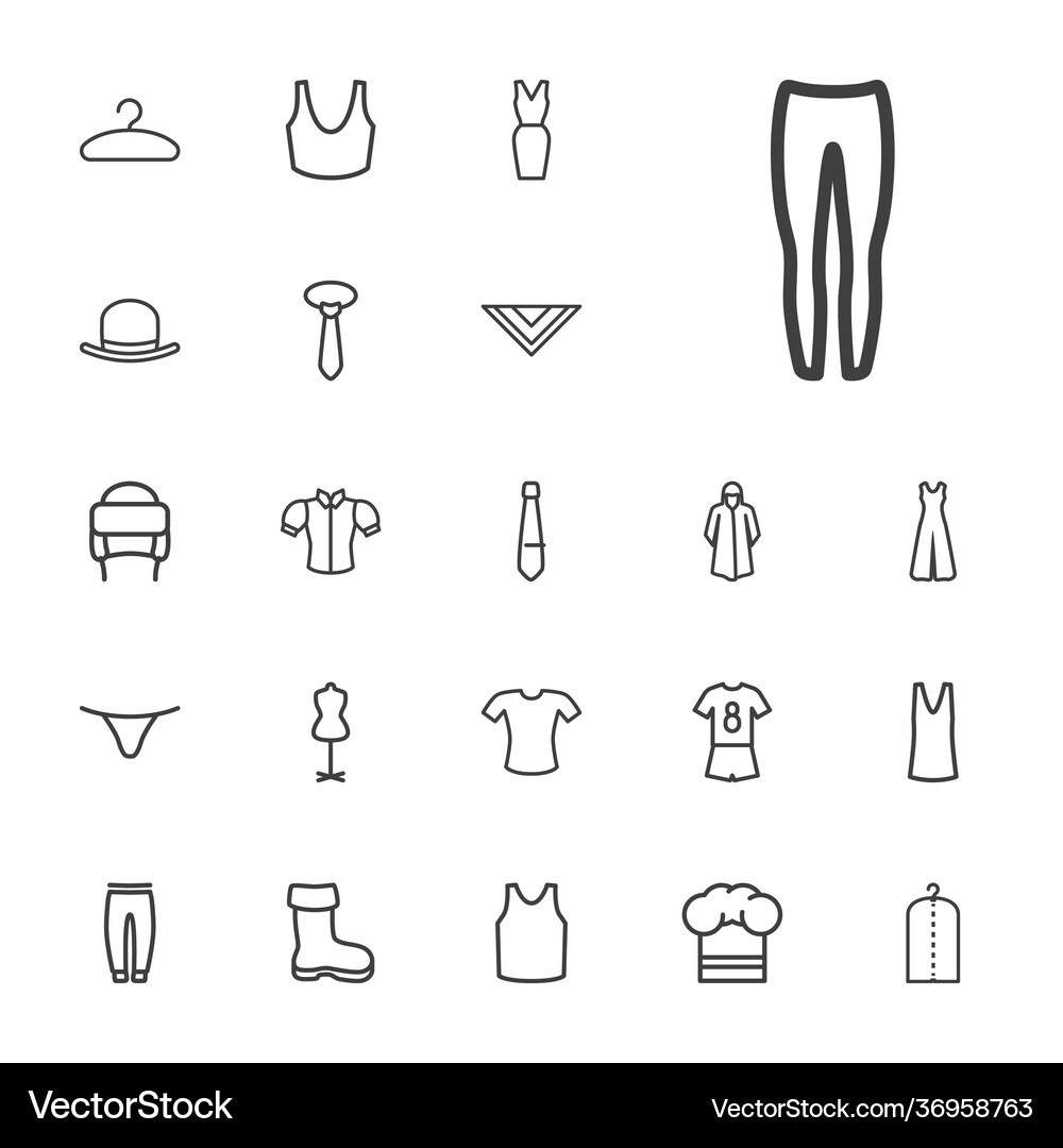 22 clothing icons Royalty Free Vector Image - VectorStock
