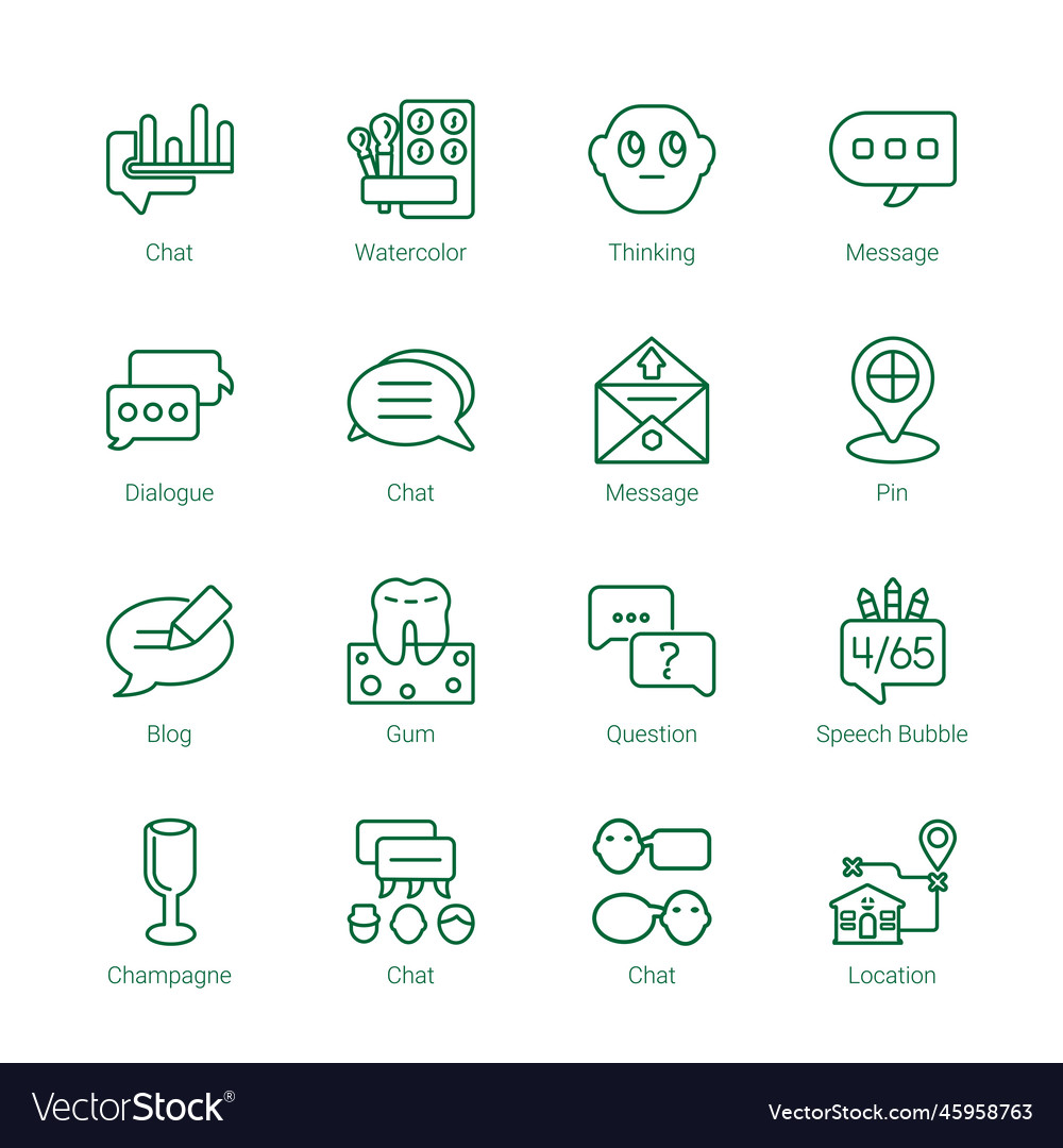 Bubble icons Royalty Free Vector Image - VectorStock