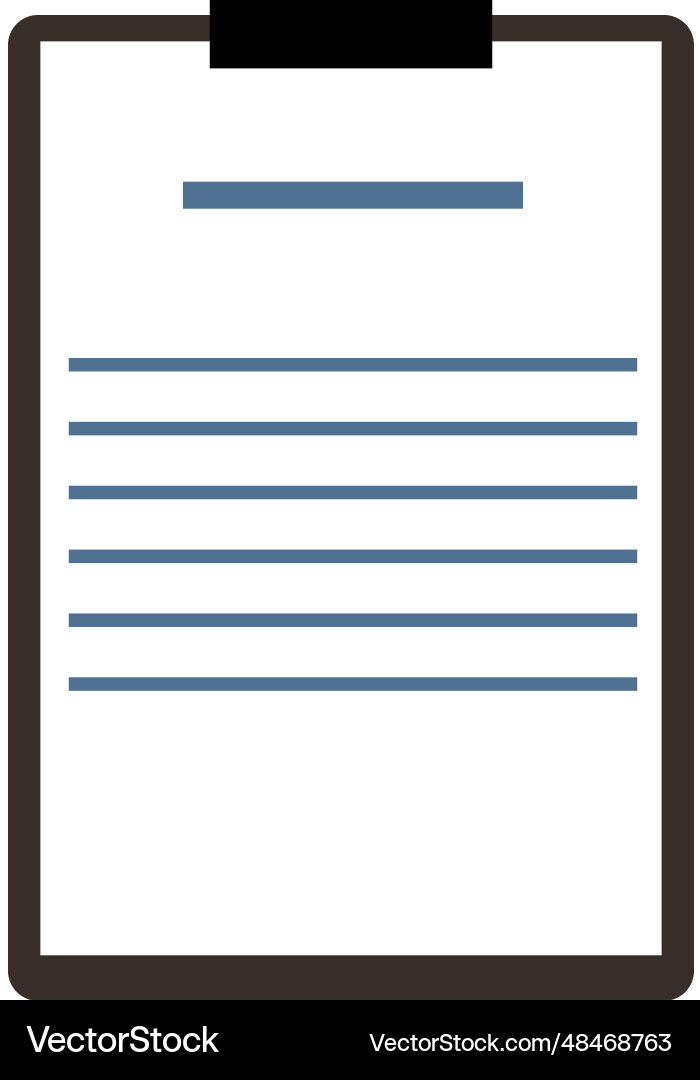 Clipboard document icon business form on paper Vector Image