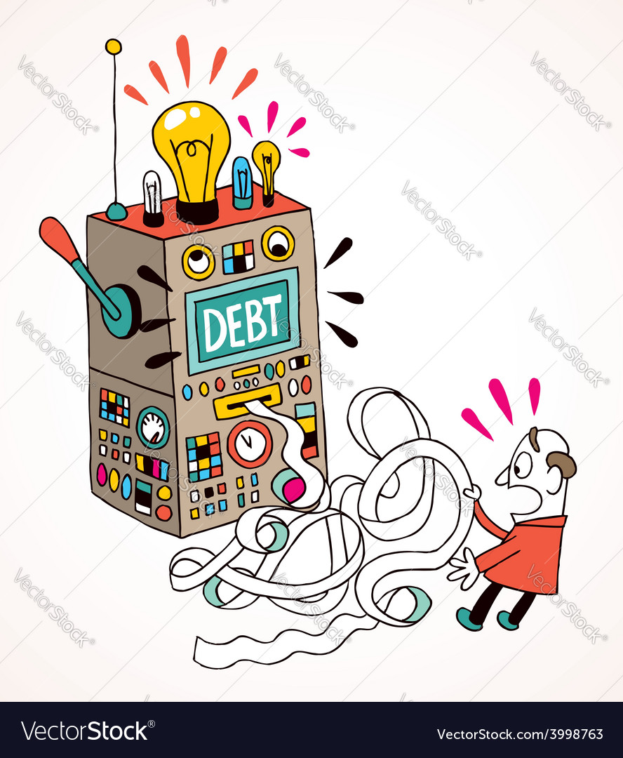 Debt Royalty Free Vector Image - VectorStock