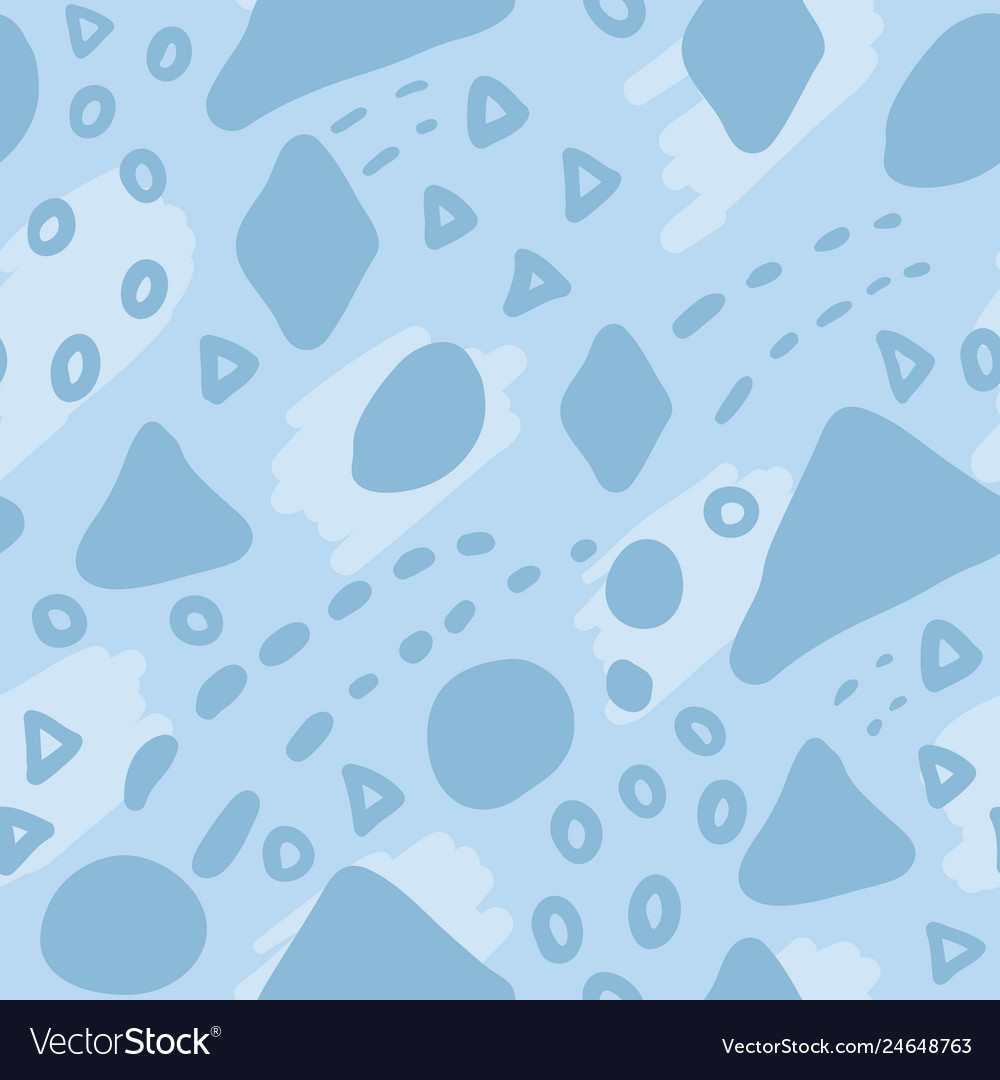 Doodle geometric shapes art repeat pattern Vector Image