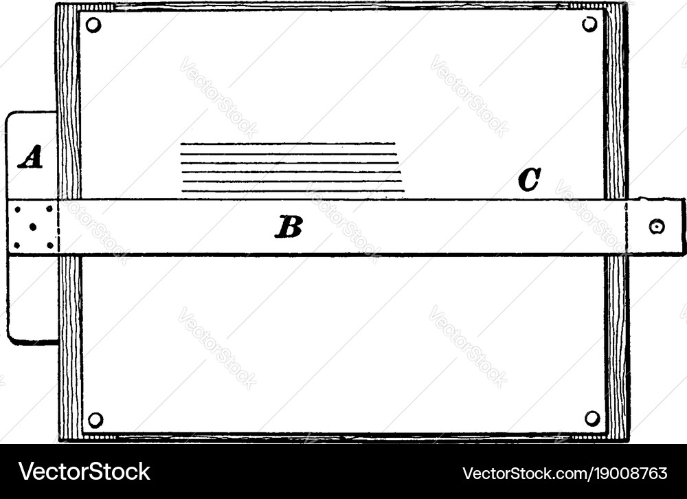 Drawing board extended at its full height vintage Vector Image