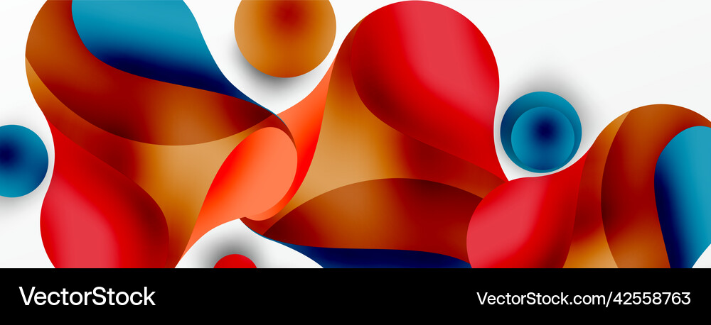 Geometric round shapes and circles abstract Vector Image