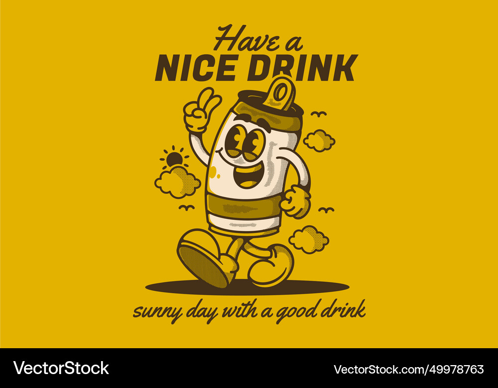 Have a nice drink sunny day with good Royalty Free Vector