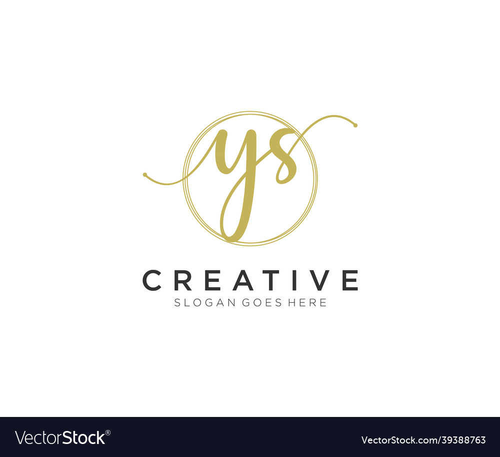 Initial ys feminine logo beauty monogram Vector Image