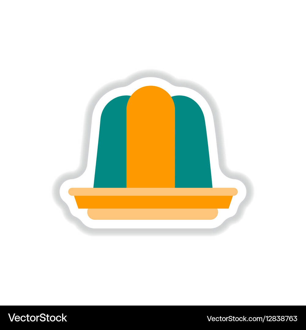 Label icon on design sticker collection jelly Vector Image