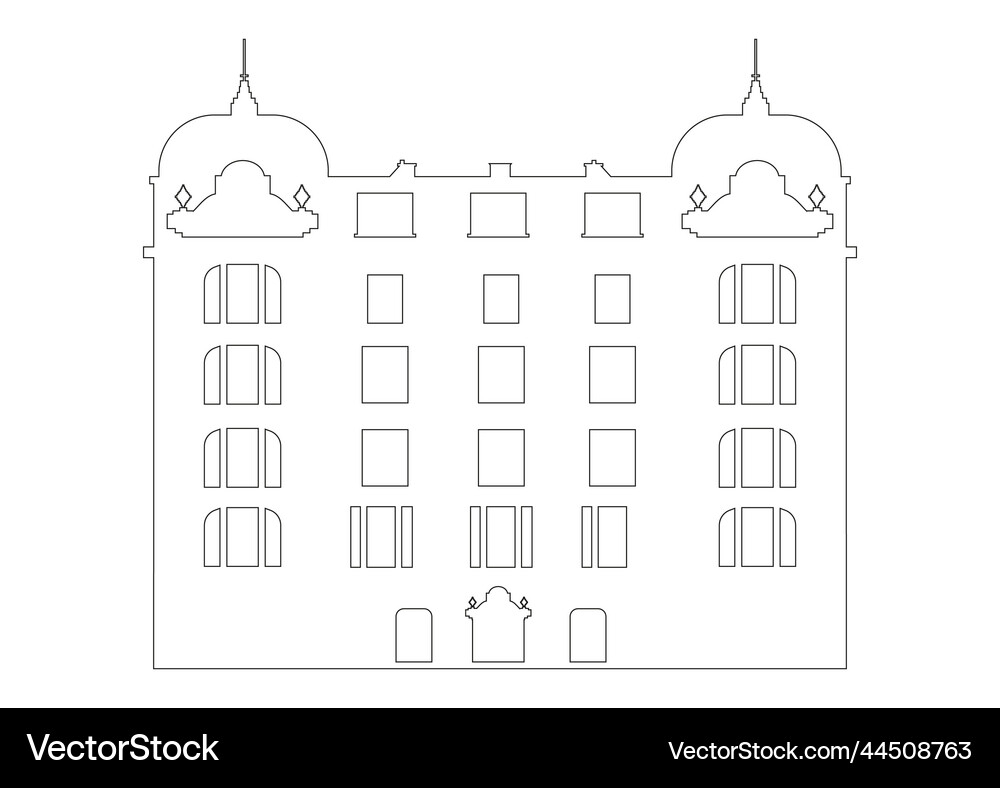 Royal palace sticker on white background black Vector Image