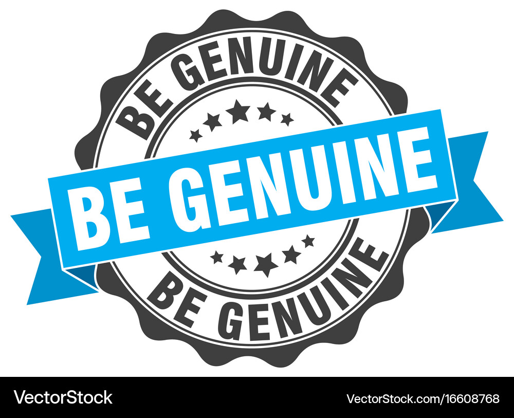 Be genuine stamp sign seal Royalty Free Vector Image