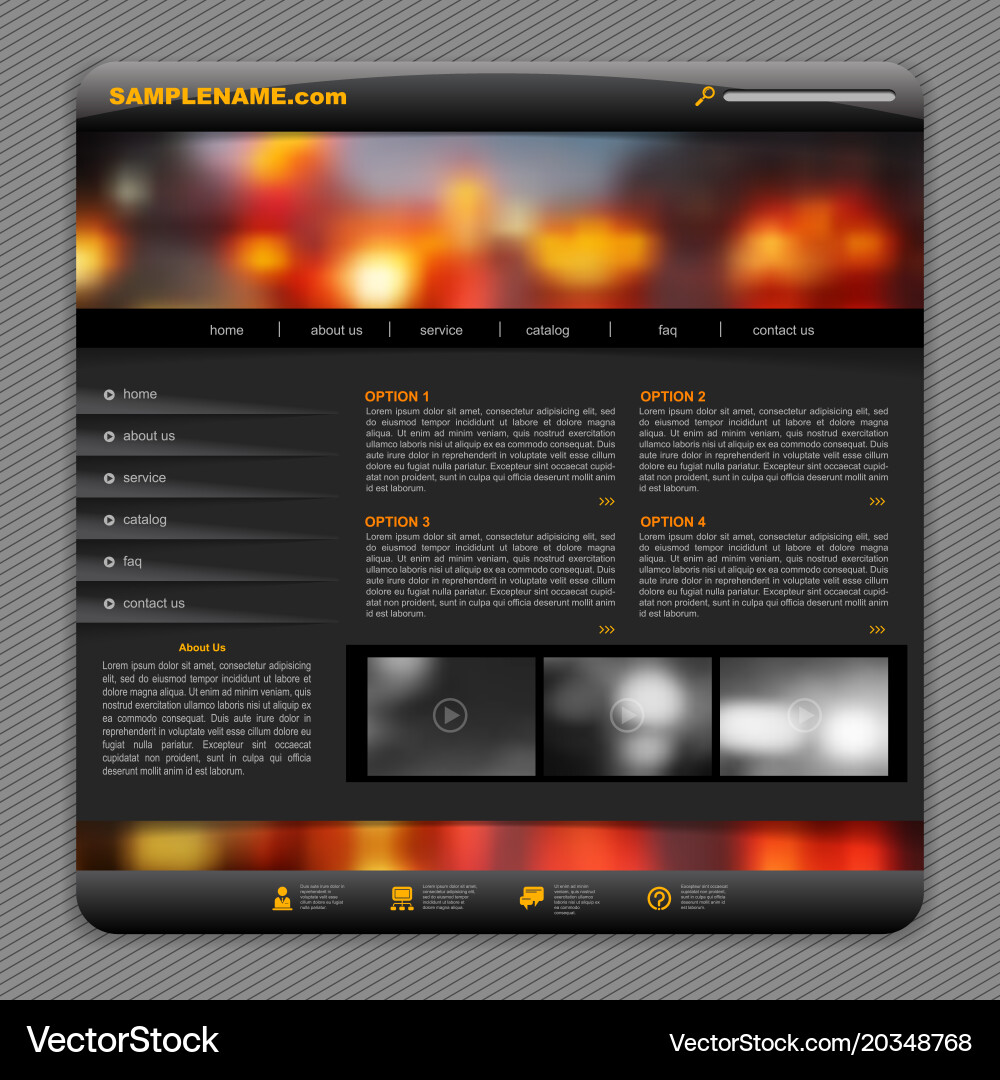 Black template design with night city lights Vector Image