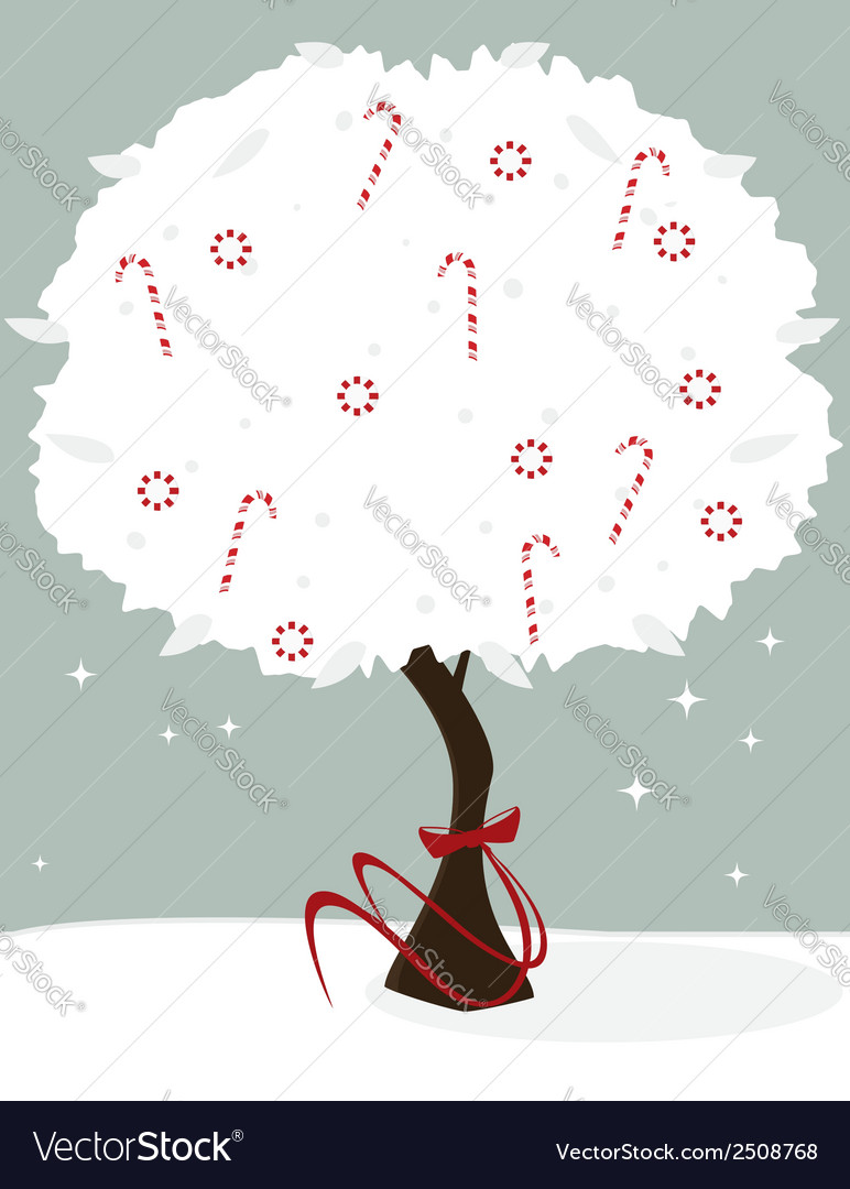 Candy cane tree Royalty Free Vector Image - VectorStock