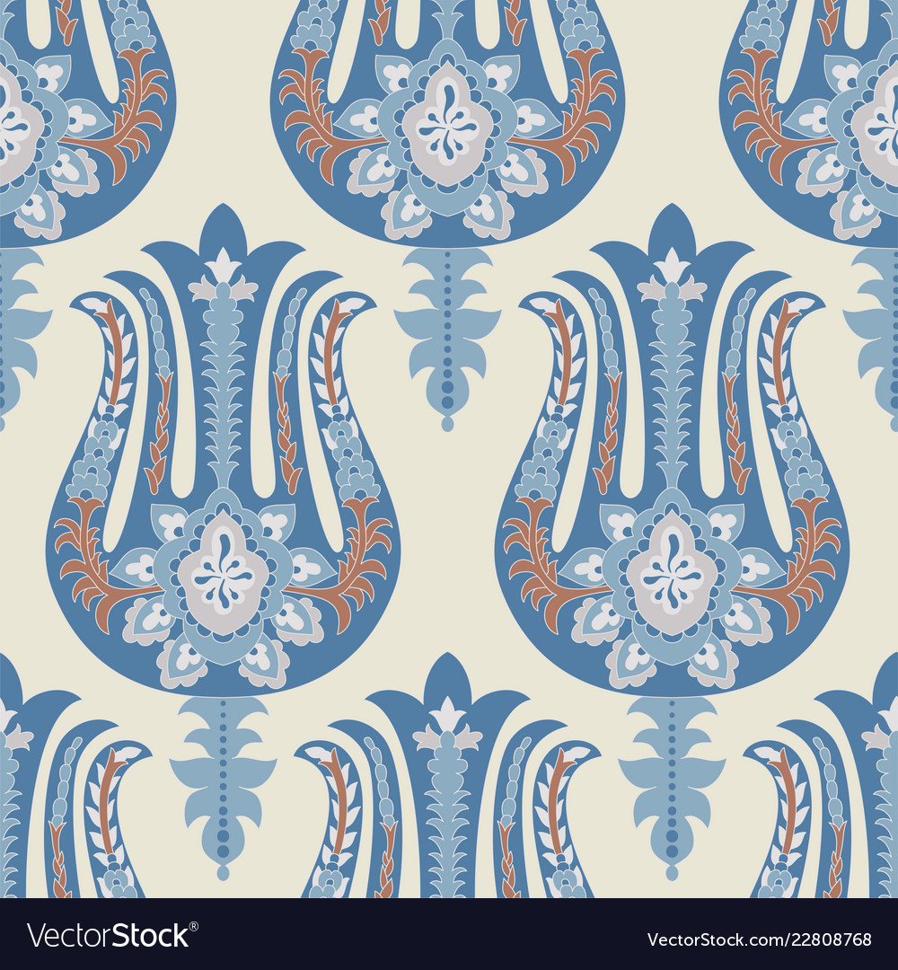Colorful seamless paisley pattern decorative Vector Image Colorful seamless paisley pattern decorative Vector Image