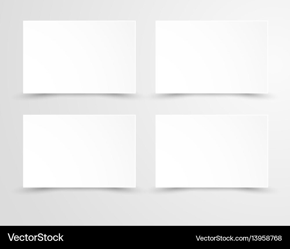 Empty sheets of paper in realistic design flat Vector Image