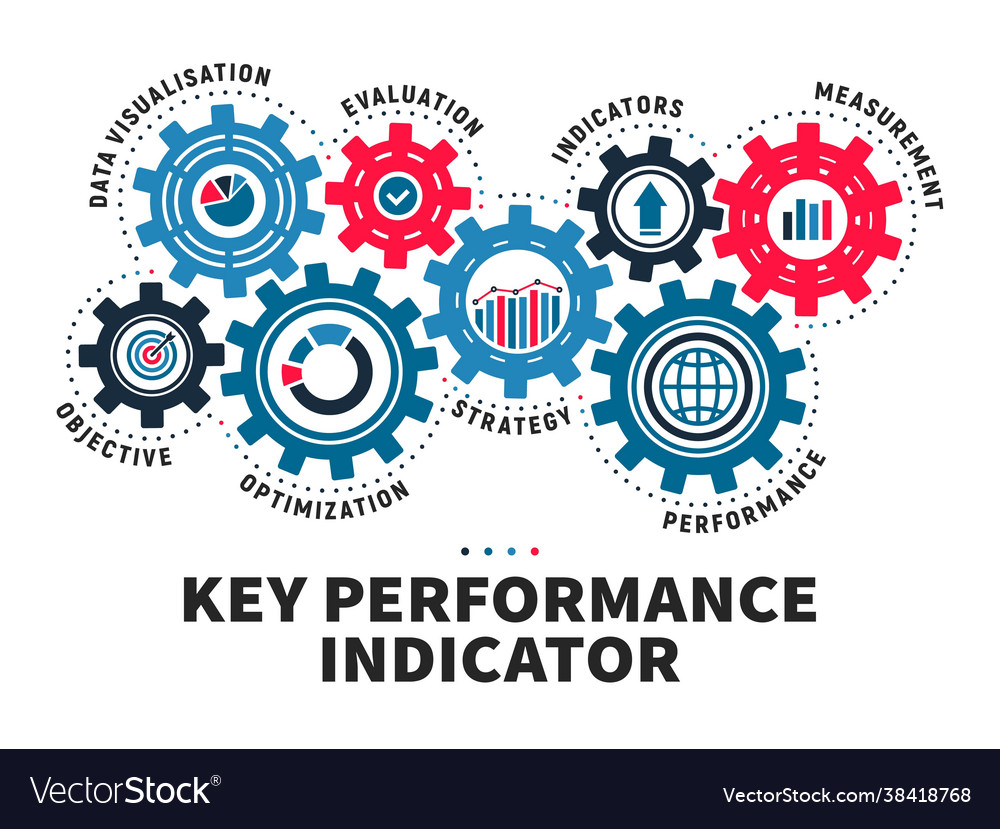 Key performance indicator infographics Royalty Free Vector