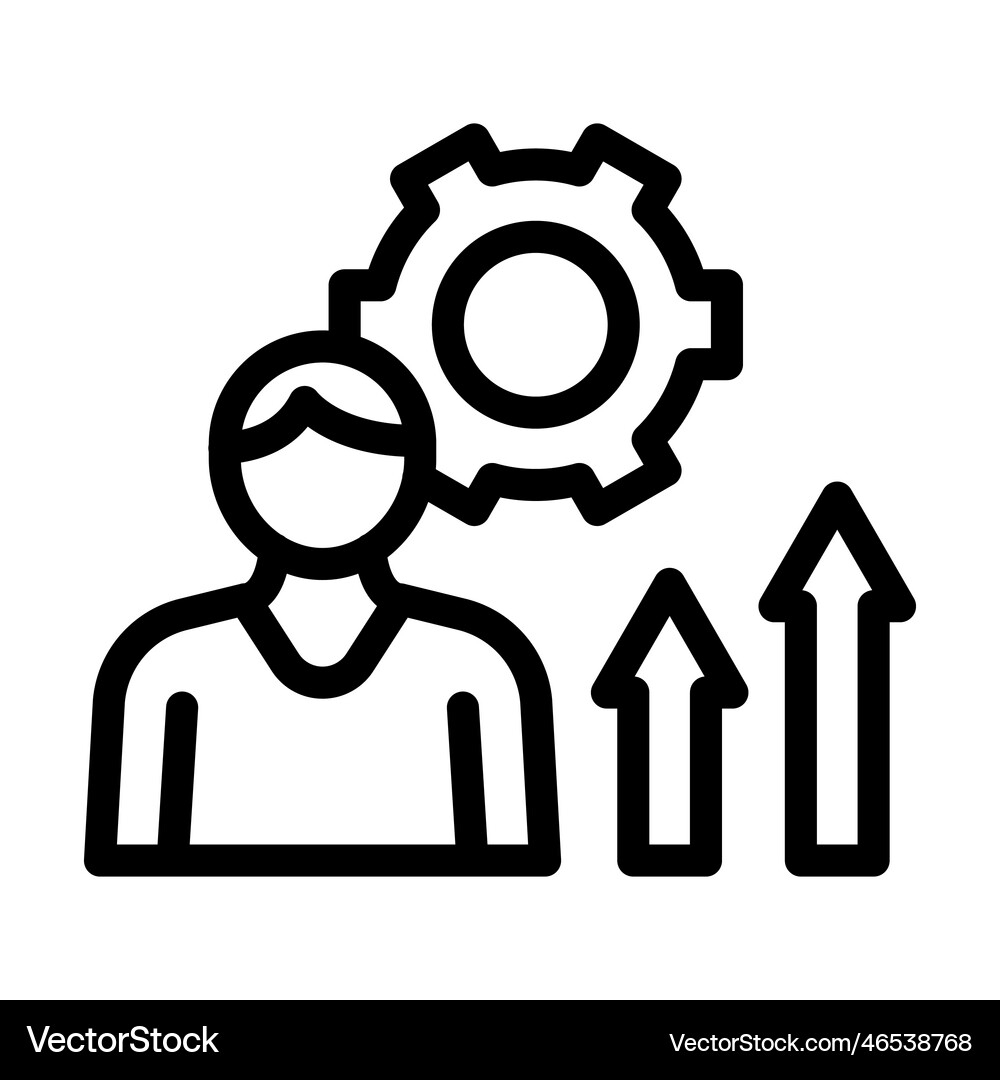 Management skills thick line icon for personal Vector Image
