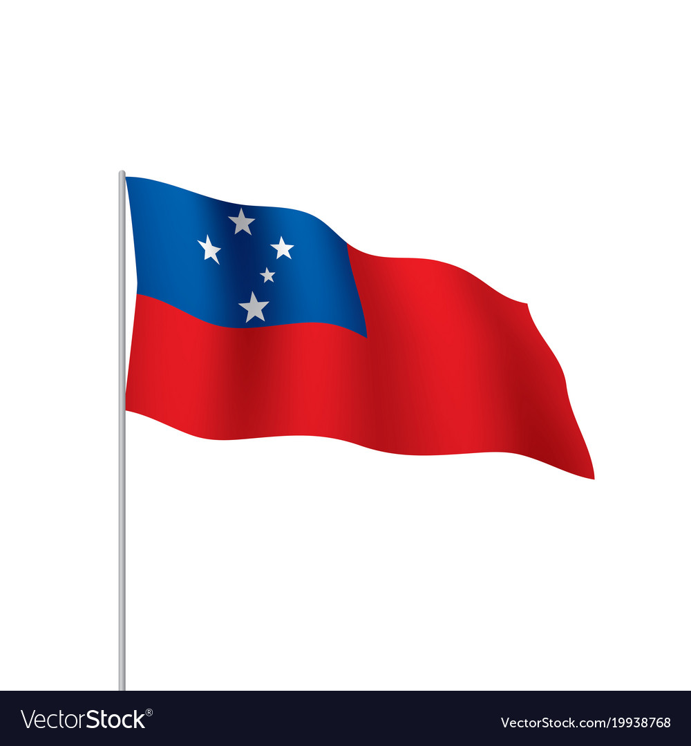 Samoa flag Royalty Free Vector Image - VectorStock