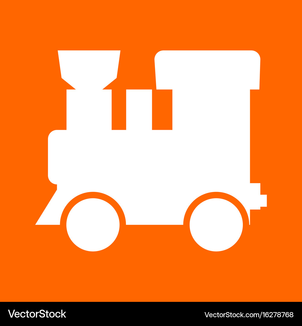Steam locomotive - train white icon Royalty Free Vector