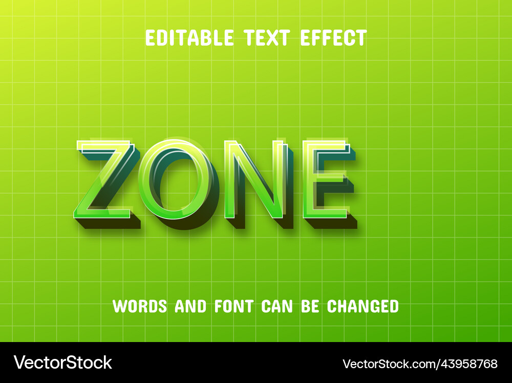 Zone text - gradient effect Royalty Free Vector Image