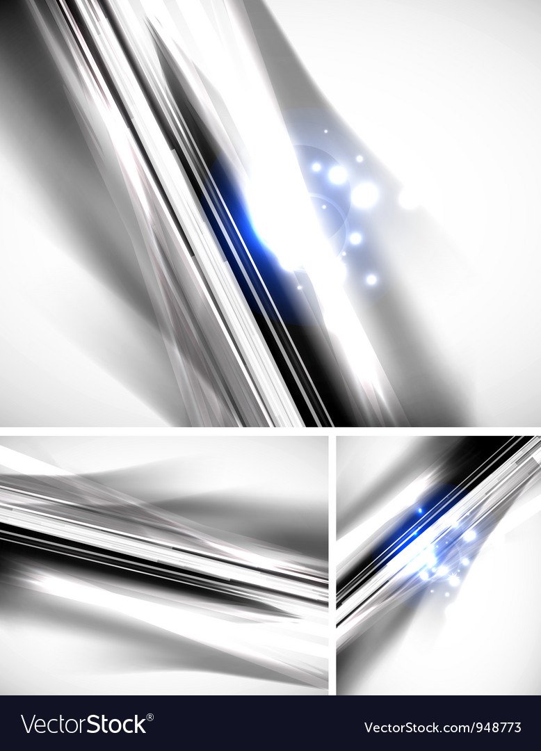 Abstract grayscale geometric background set Vector Image