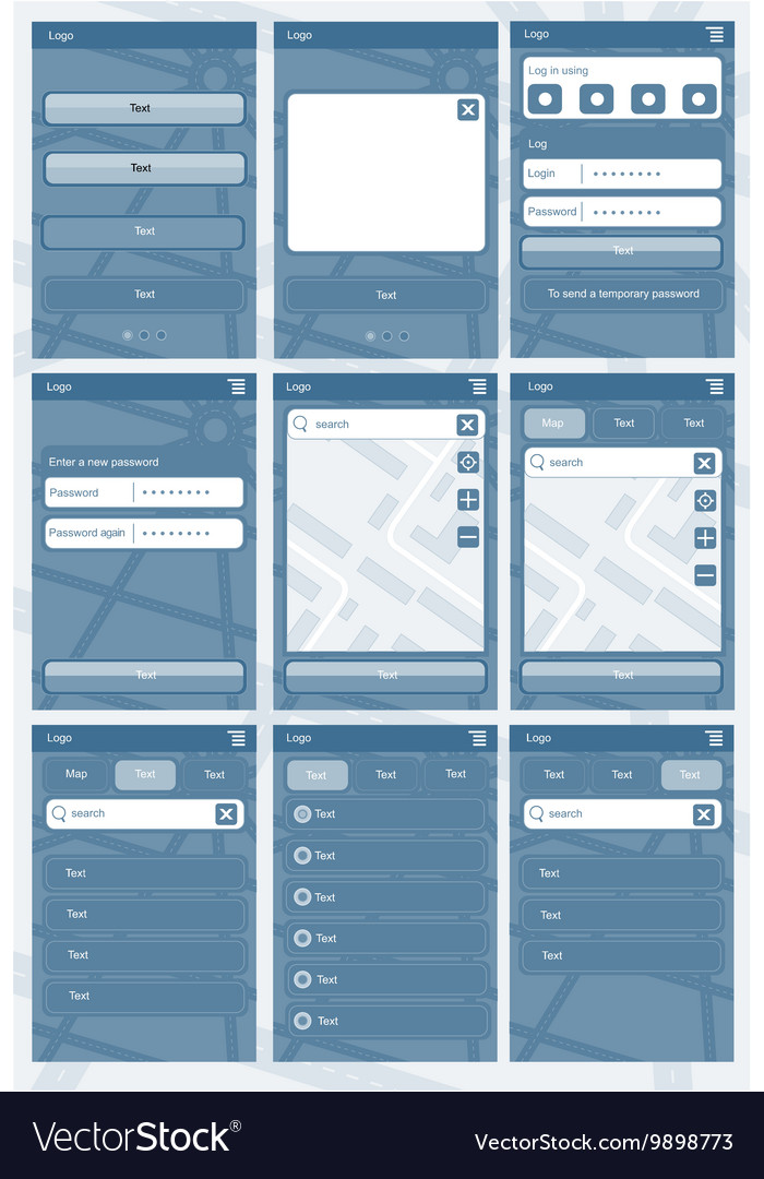 Application template Royalty Free Vector Image