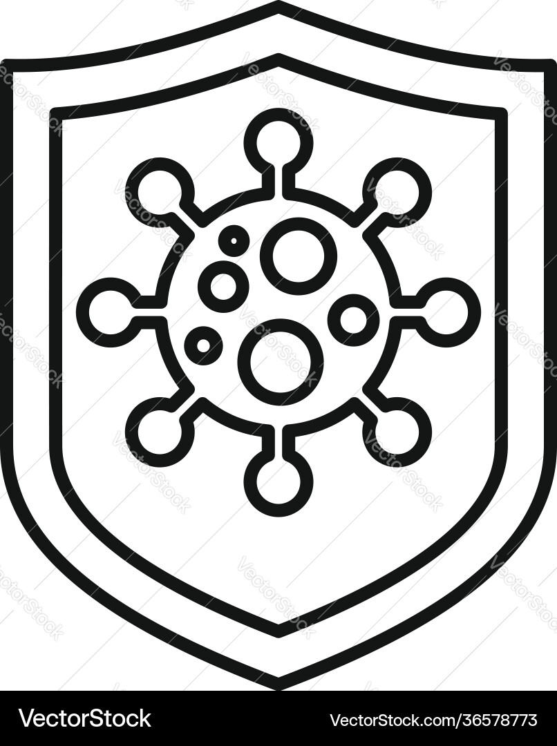 Coronavirus protection icon outline style Vector Image