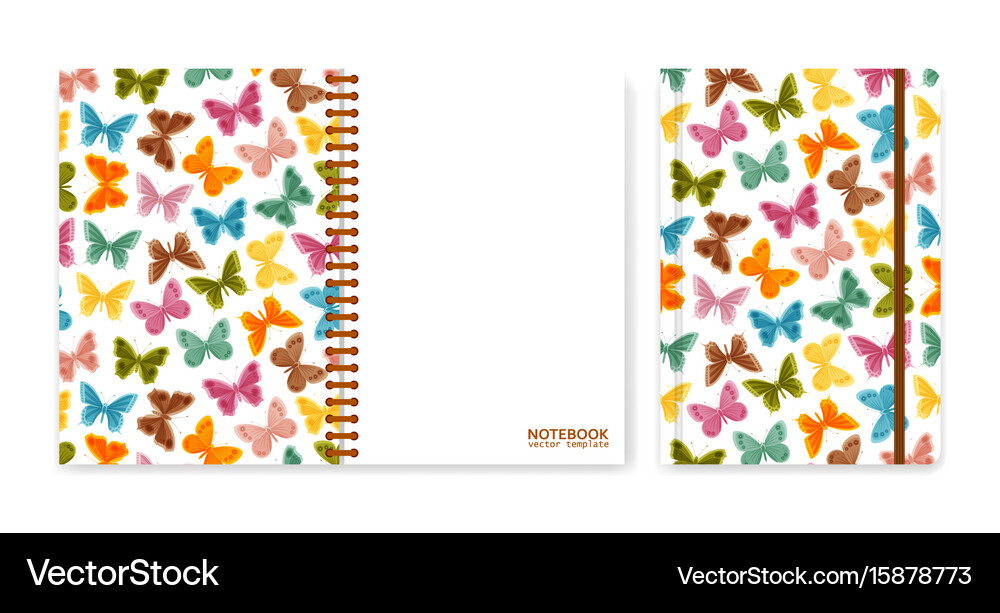 Cover design for notebooks or scrapbooks Vector Image